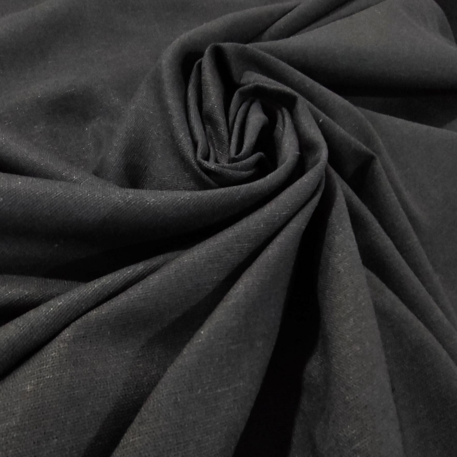 Tecido Linho Misto Preto - Empório dos Tecidos