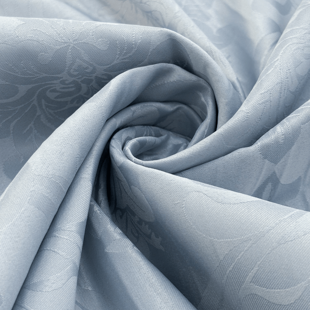 Tecido Jacquard Arabesco Azul Bebê - Empório dos Tecidos