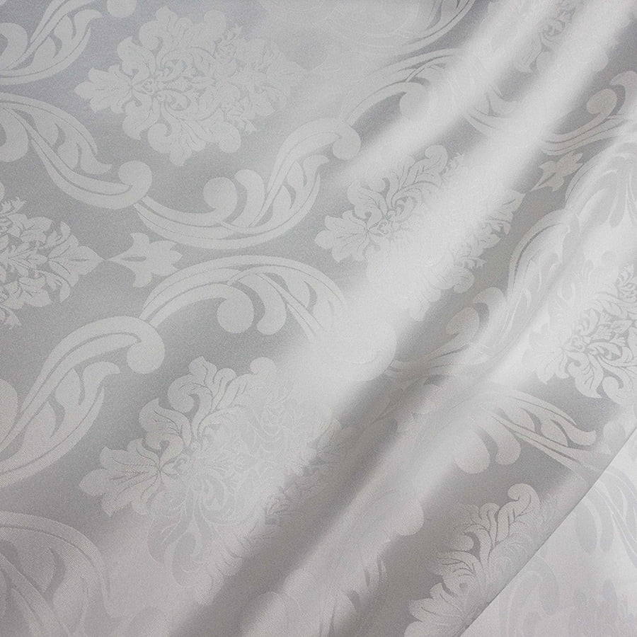 Tecido Jacquard Rococó Branco - Empório dos Tecidos