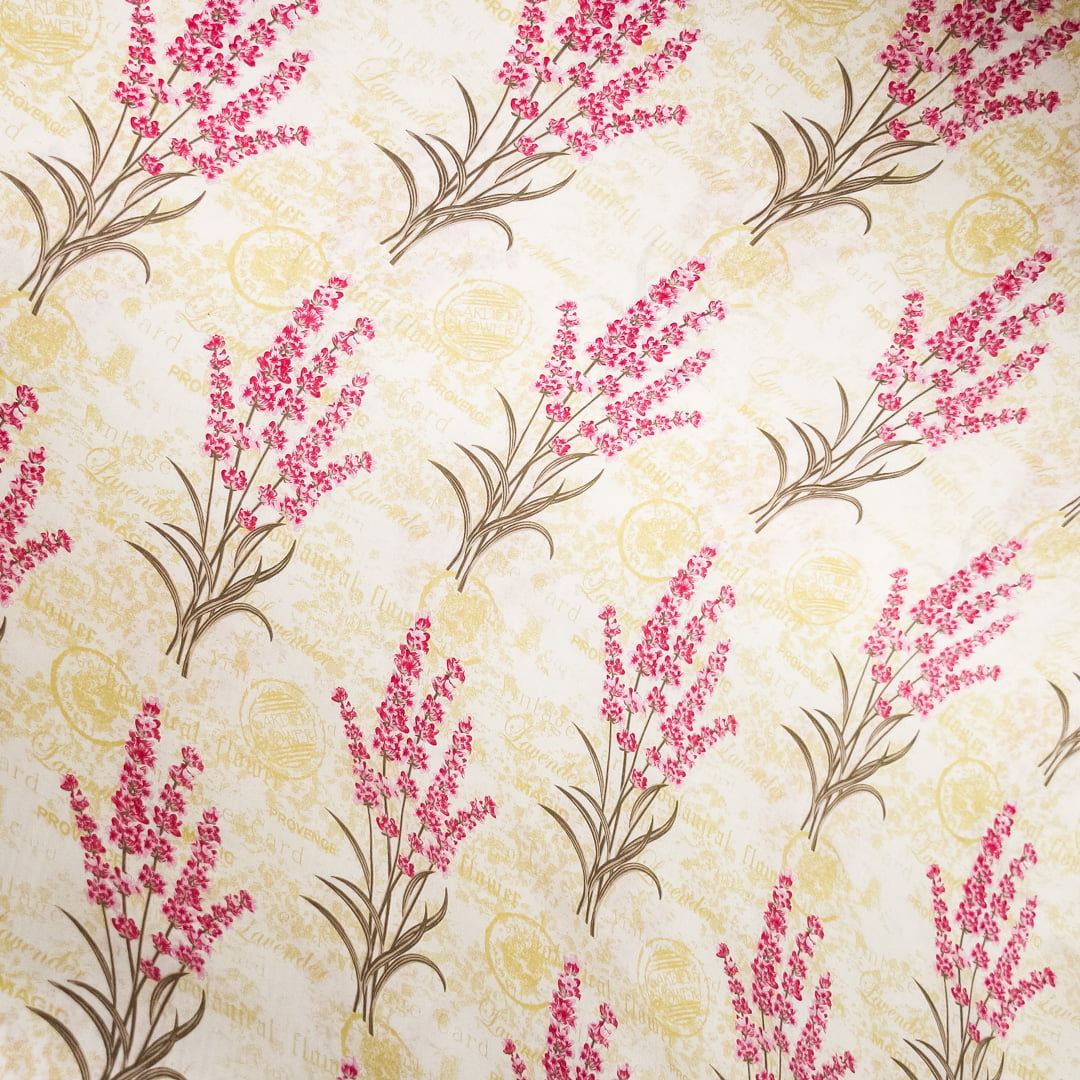 Percal Estampado 150 fios Lavanda Provence - Empório dos Tecidos